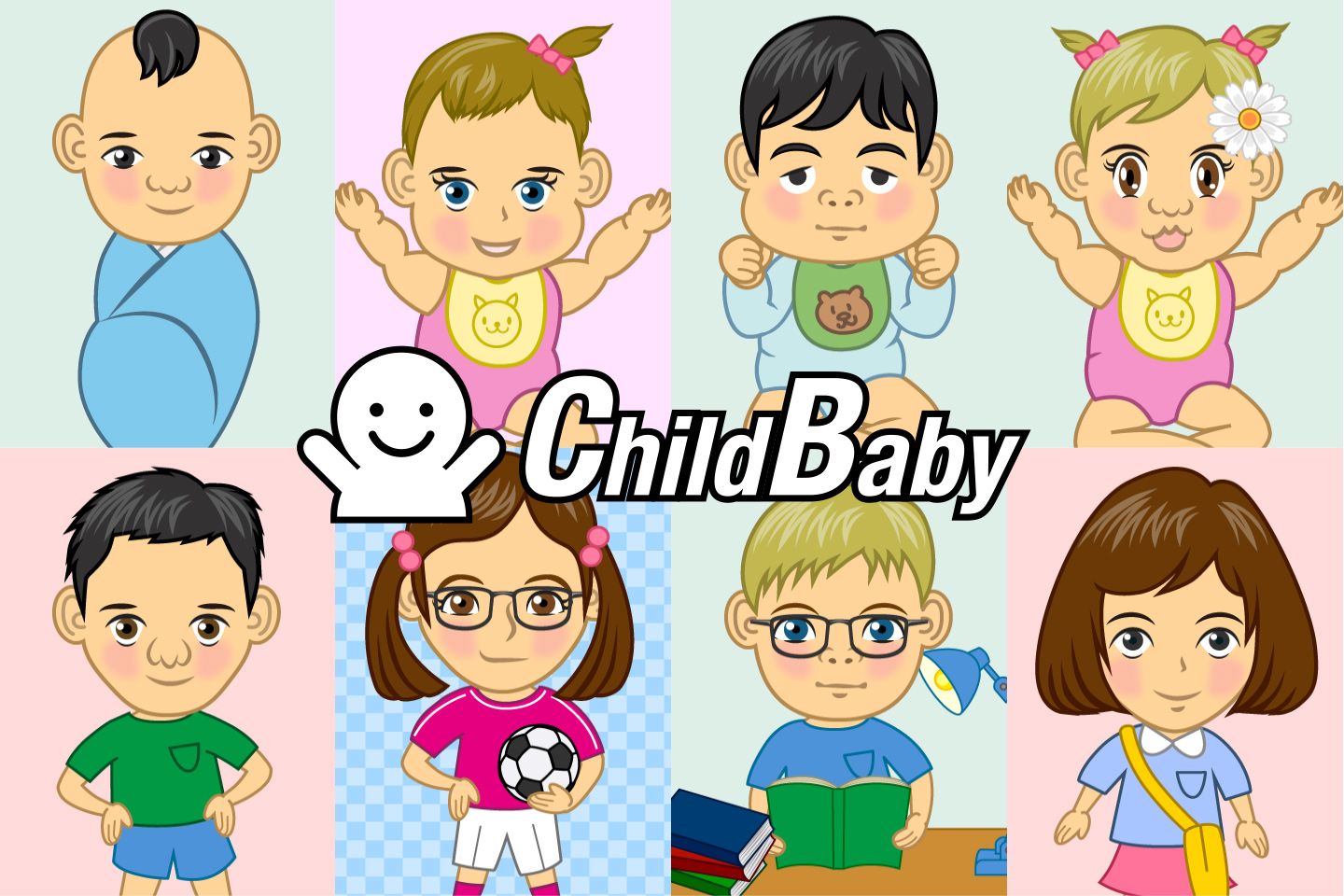 Babies and children of cartoon pictures collage maker|ChildBaby